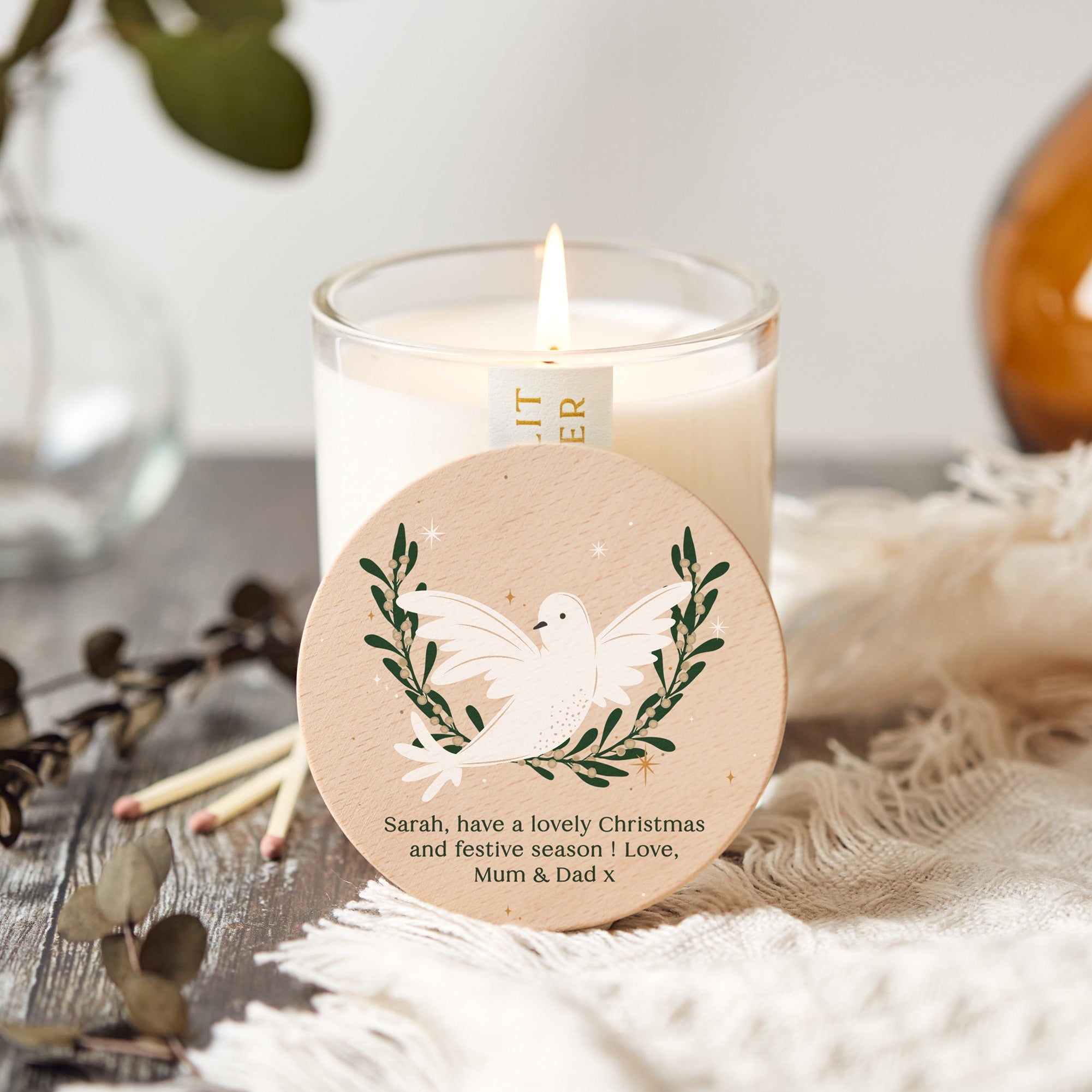 White scented candles store